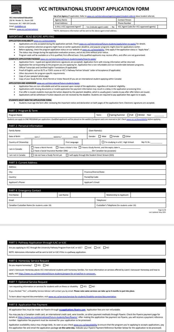 Vancouver Community College (VCC) Admission 2023: Application Fees ...