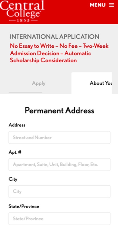 Central College Admission 2023: Application Fees, Deadlines, Acceptance ...